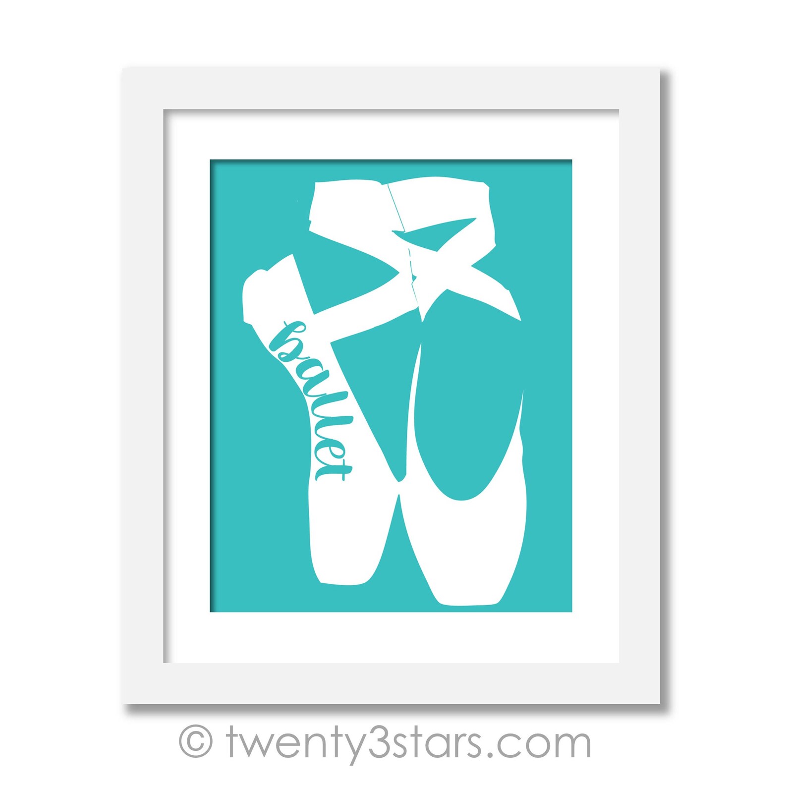 Ballet Slippers Poster Ballerina Art Personalized Ballerina | Etsy