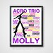 Acro Trio Poster, Acro Trio Art, Acro Gymnastics Gift, Gift for ...
