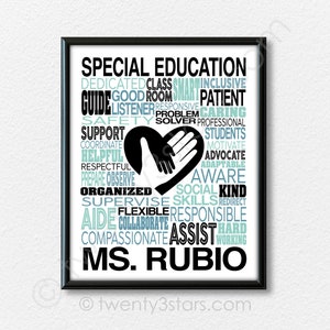 Special Education Poster, Special Ed Gift, Special Education Teacher ...