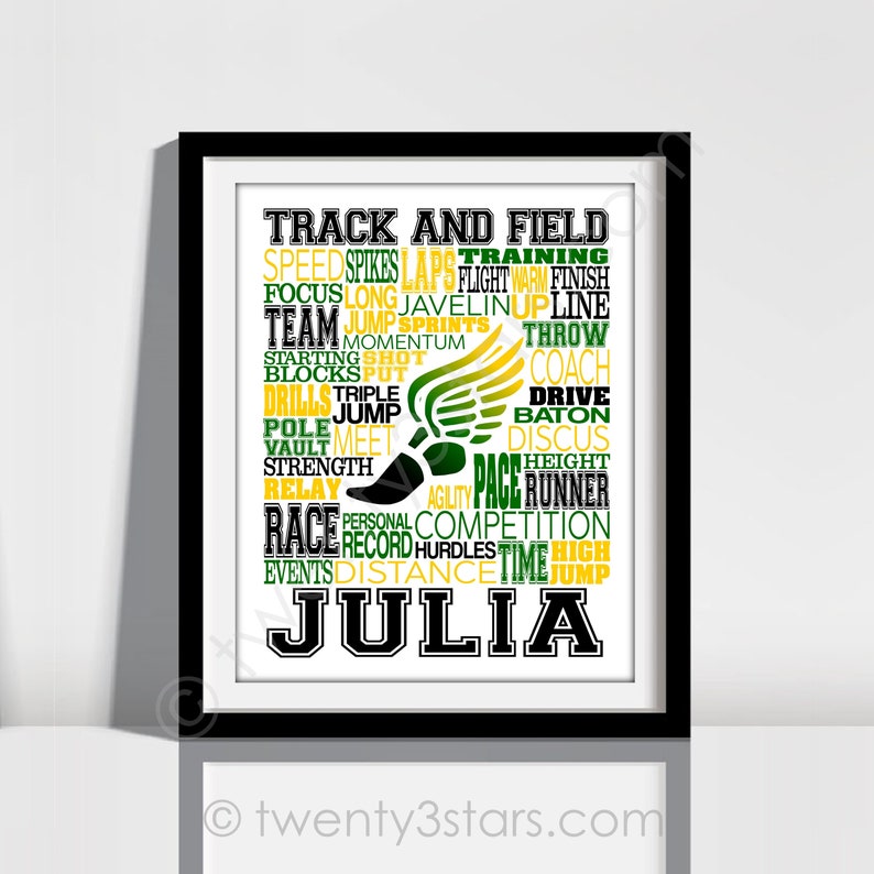 Custom Shot Put Poster Track and Field Art Track Team Gifts - Etsy