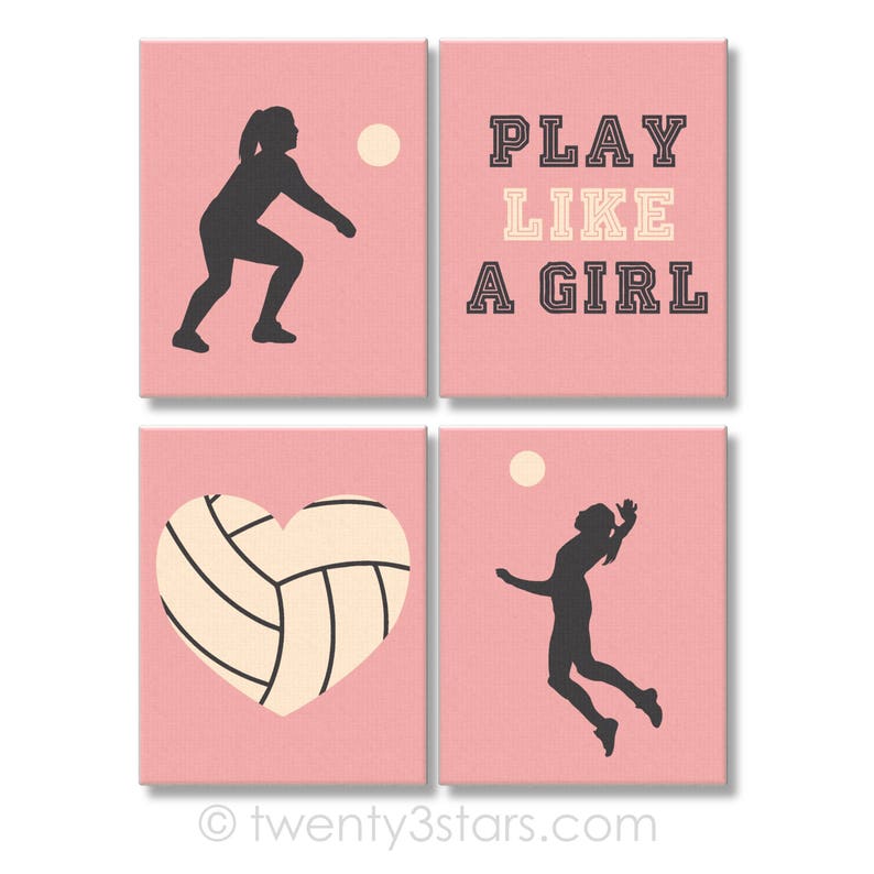 Volleyball Art Prints Volleyball Poster Art Volleyball | Etsy