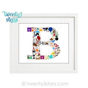 Letter B Poster Letter B is for Art B Nursery Wall Art - Etsy
