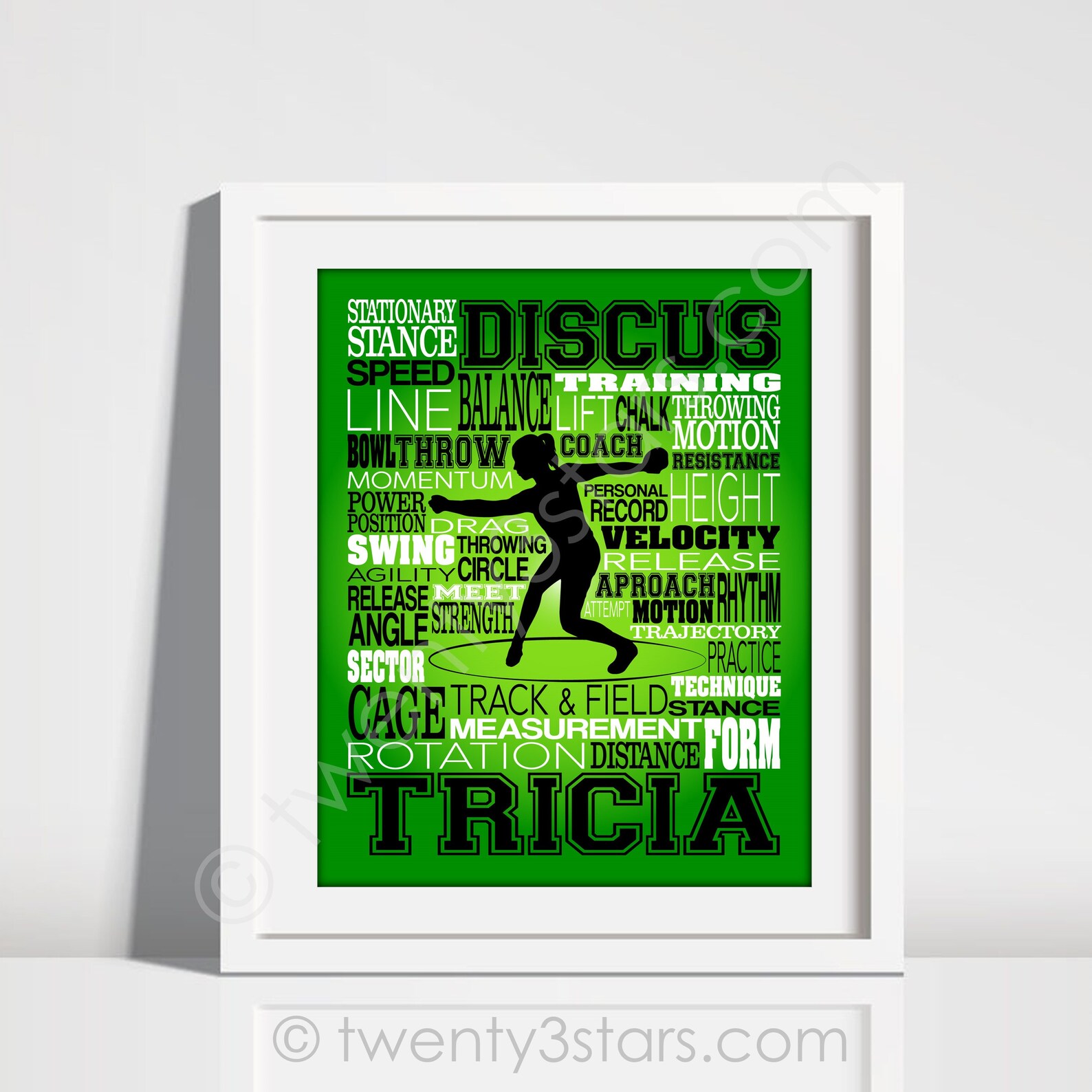 Boy's Discus Poster Track and Field Art Track Team - Etsy