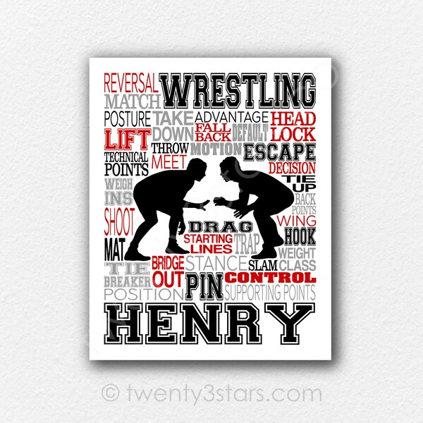 Wrestling Team Poster - Etsy