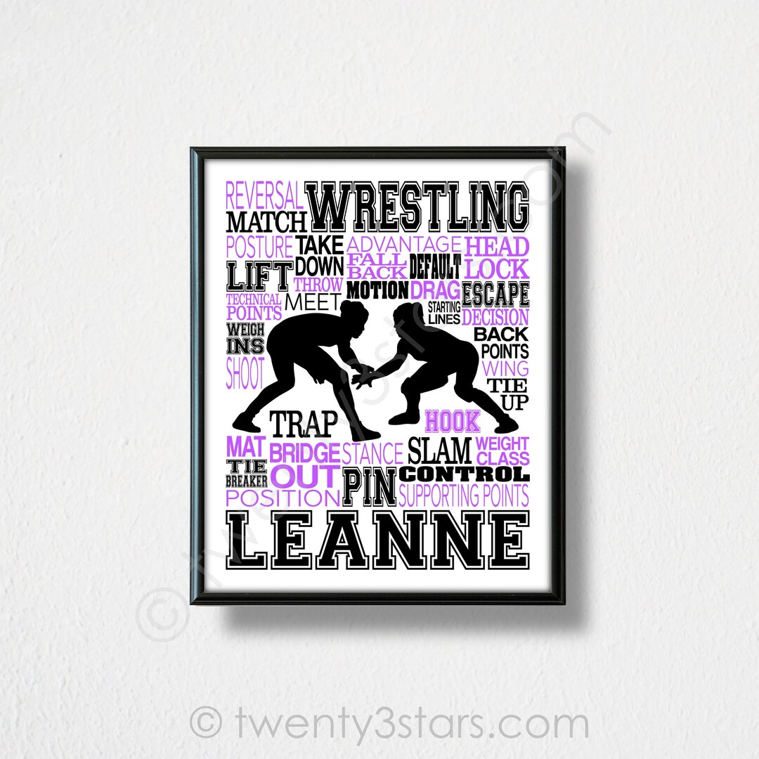 Custom Girl's Wrestling Poster Wrestler Art Wrestler - Etsy