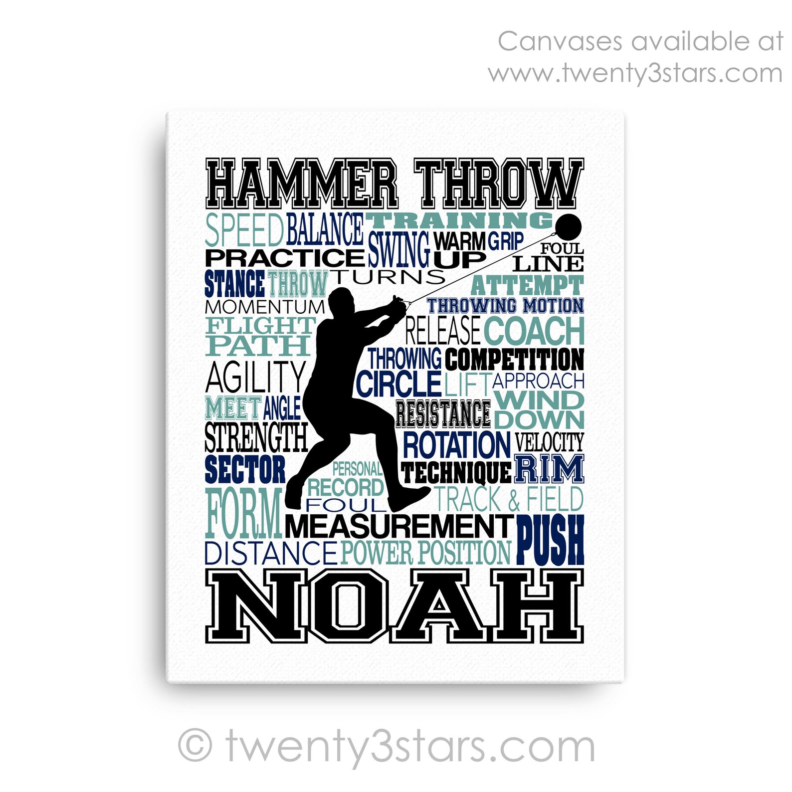 Hammer Throw Poster Track and Field Art Track Team Gifts | Etsy