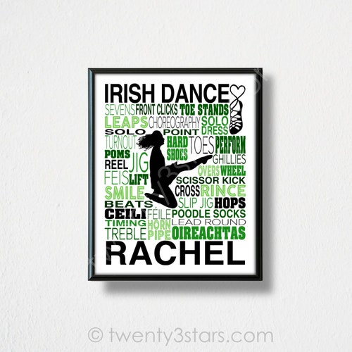 11x14 Irish Dancer POSTER - Etsy
