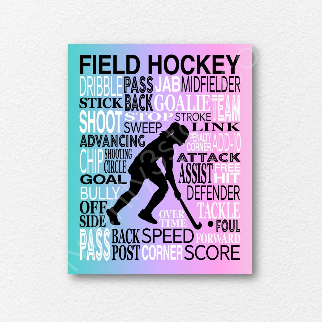 Field Hockey Word Art, Field Hockey Art, Field Hockey Poster Gift ...