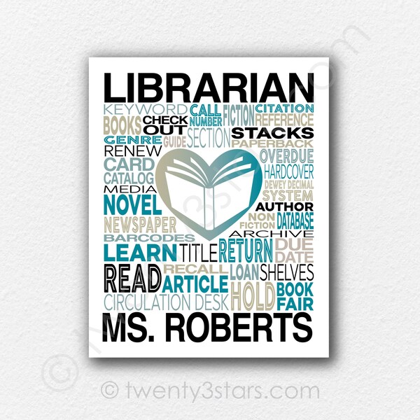 Librarian Poster - Etsy