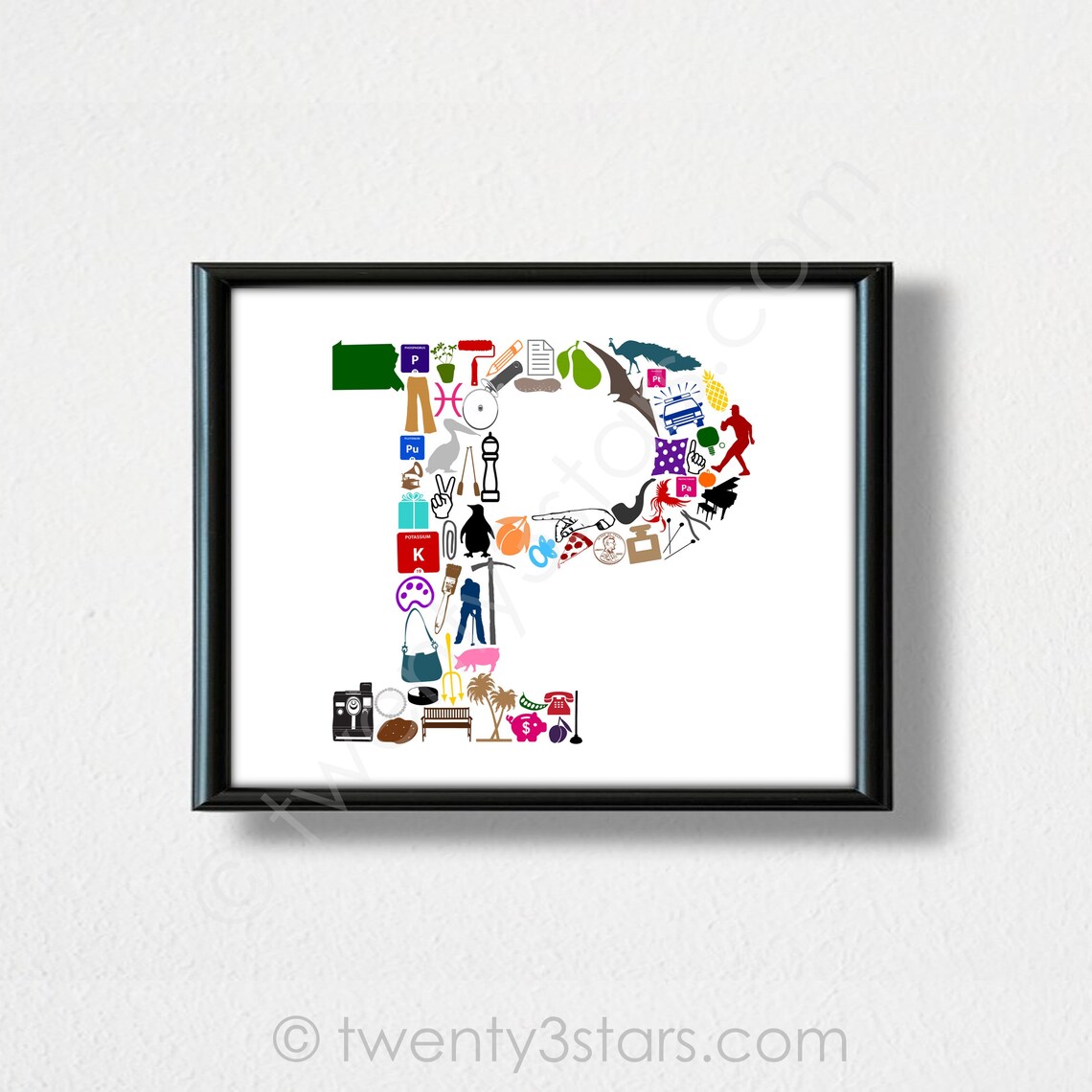 Letter P Poster Letter P is for Art P Nursery Wall Art - Etsy Canada