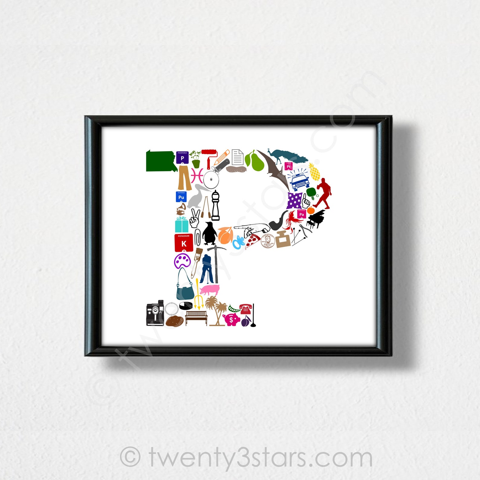 Letter P Poster Letter P is for Art P Nursery Wall Art - Etsy Canada