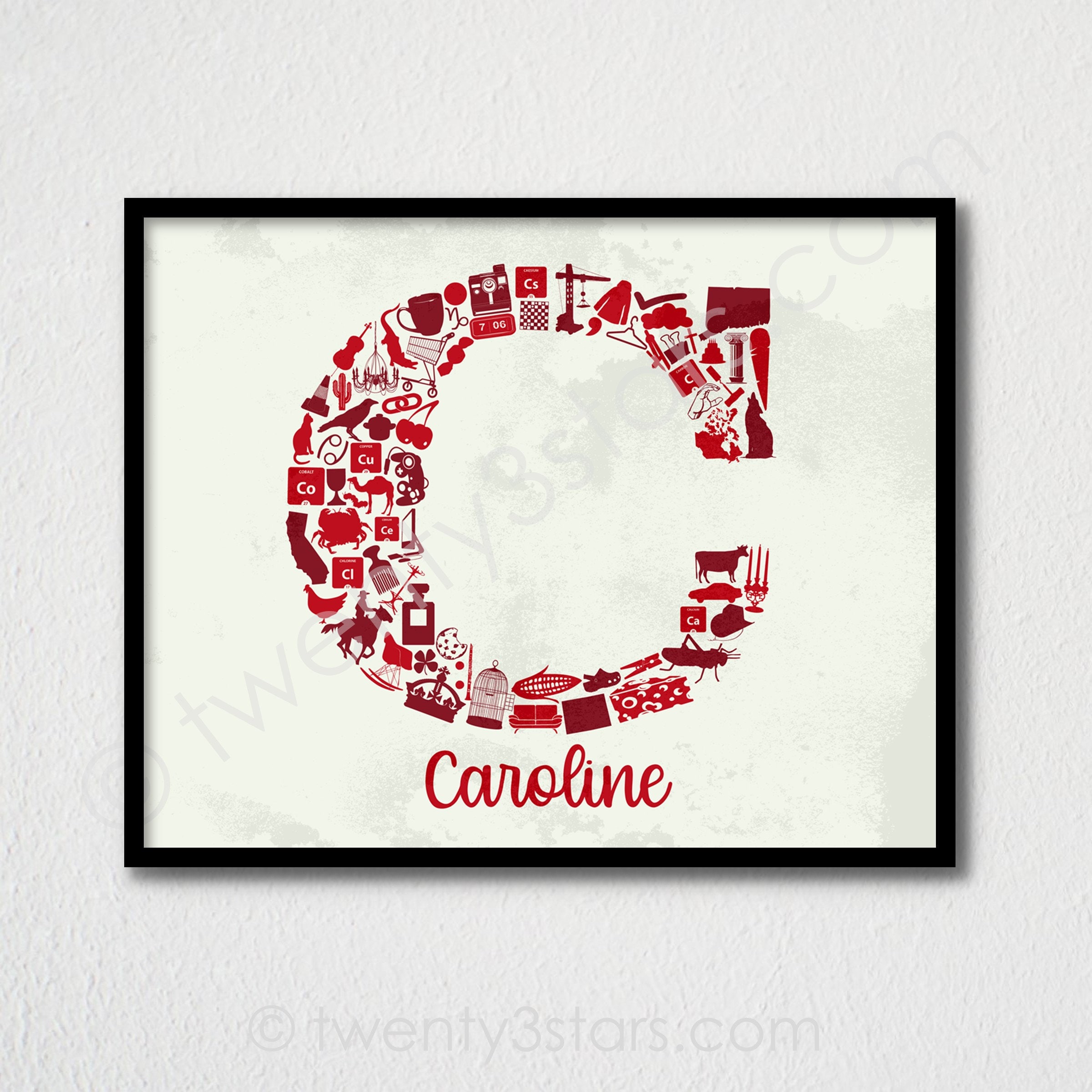 Letter C Poster Letter C is for Art C Nursery Wall Art | Etsy