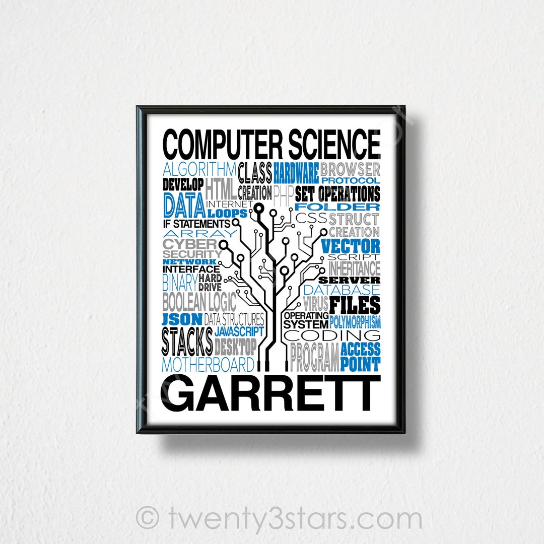Computer Science Poster Comp Sci Gift Technology Major Art - Etsy