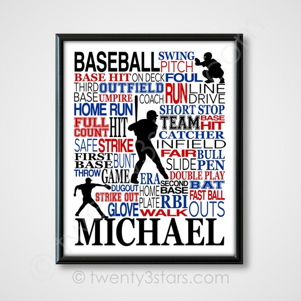 Baseball Word Art - Etsy