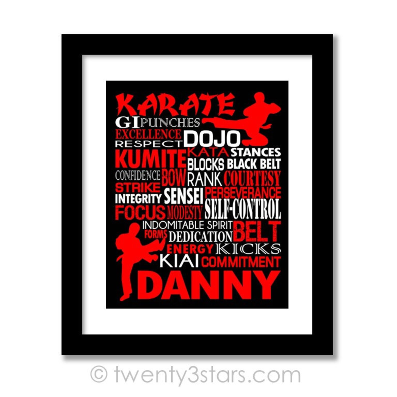 Karate Typography Poster Karate Gift Karate Coach Gift Gift | Etsy