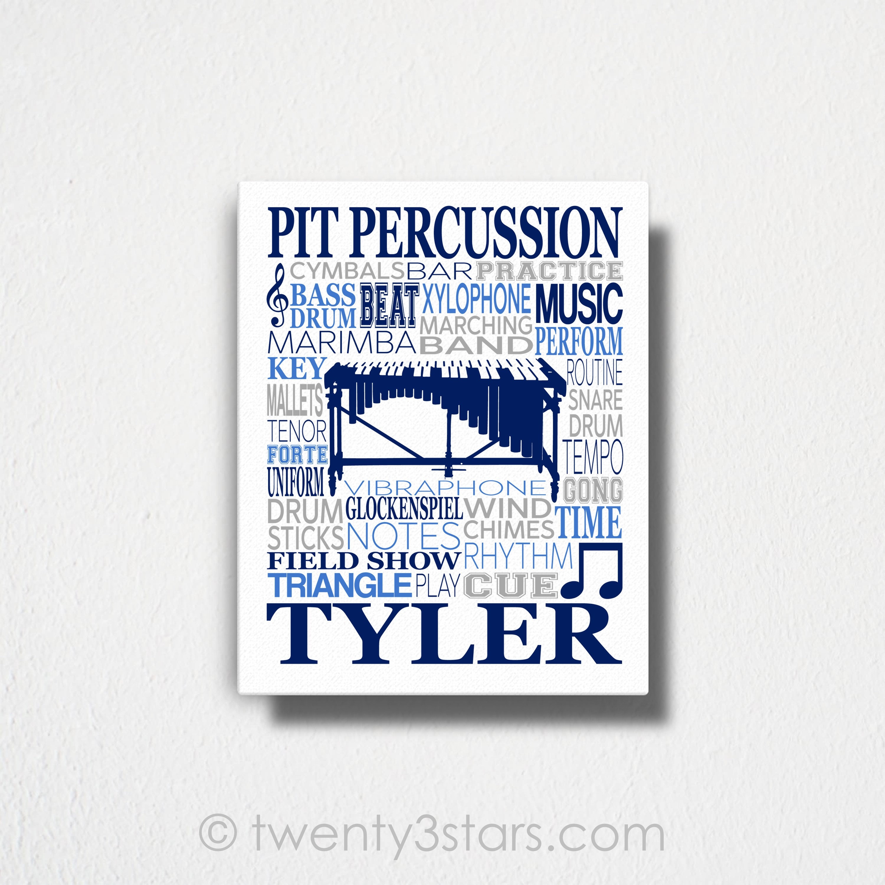 Marching Band Typography Poster: Custom Pit Percussion Art Print - Etsy