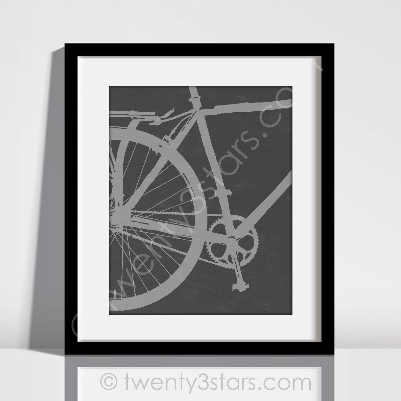 Bicycle Gears Art Bike Close Up Poster Art for Bicyclists | Etsy