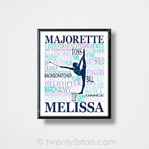 Custom Majorette Poster, Gift Formajorette, Drum Major Gift, Drum ...
