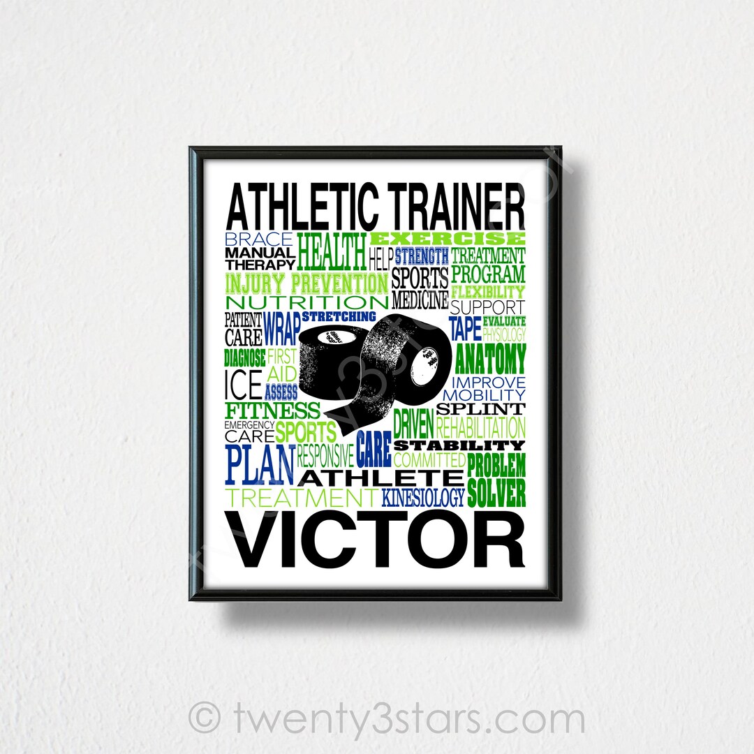 Personalized Athletic Trainer Poster Gift for Athletic - Etsy
