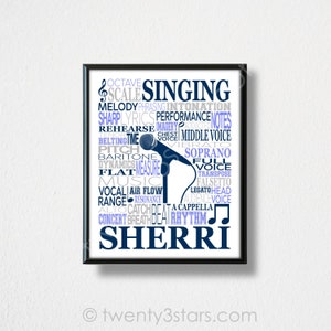 Custom Choir Word Art, Singing Teacher Gift, Music Director, Vocal ...