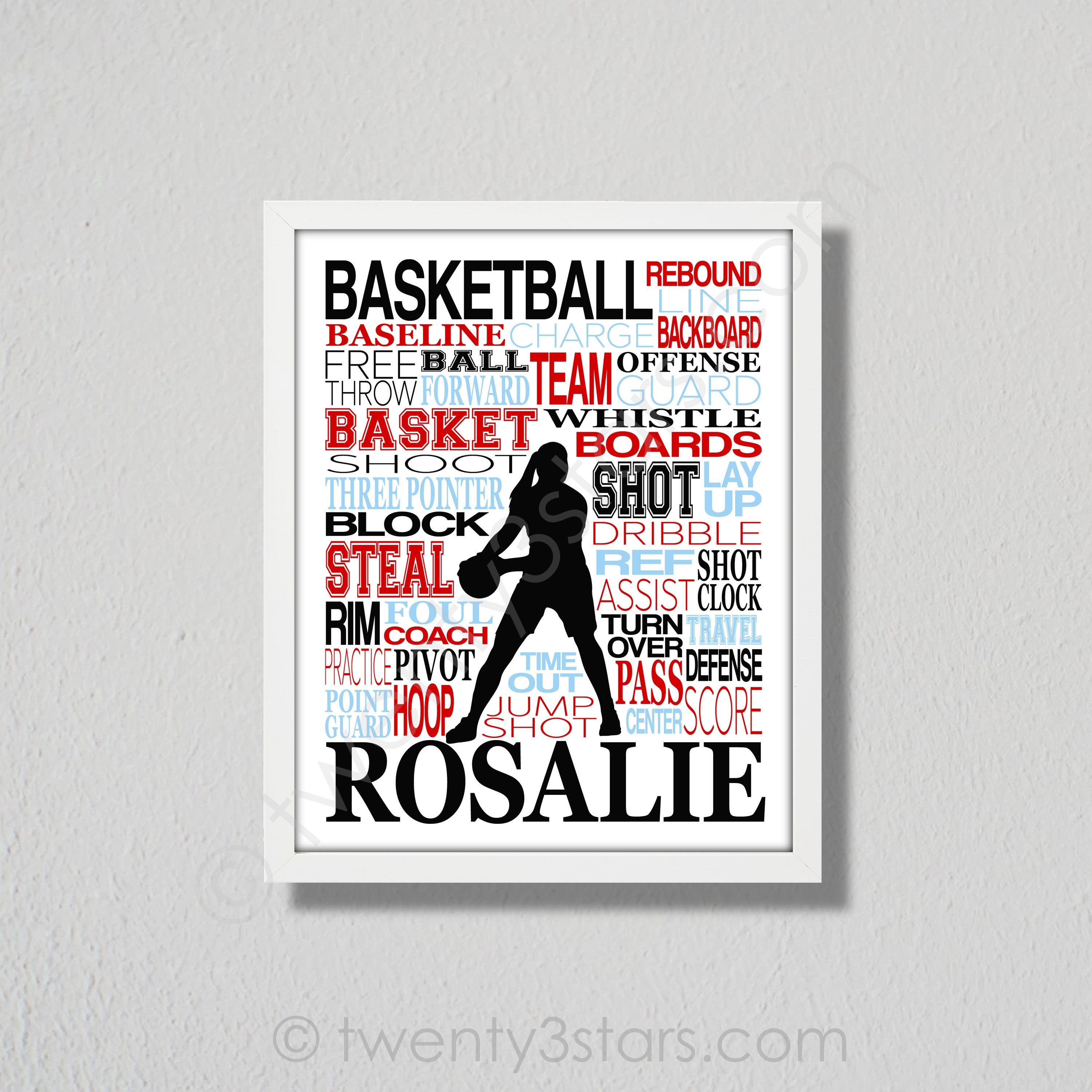 Girl's Basketball Poster Basketball Word Art Girls - Etsy Australia