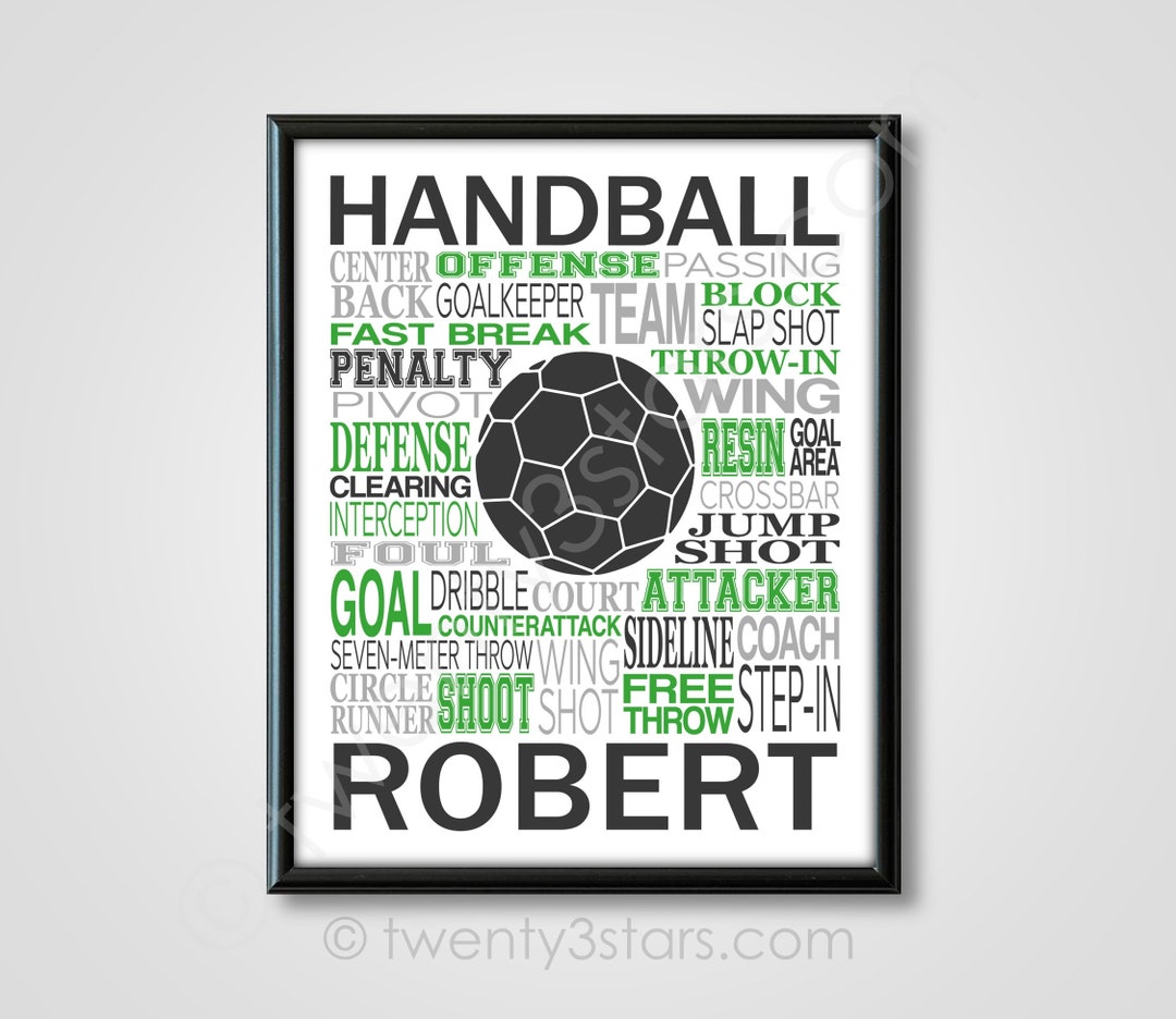 Handball Word Art Handball Team Art Hand Ball Typography - Etsy