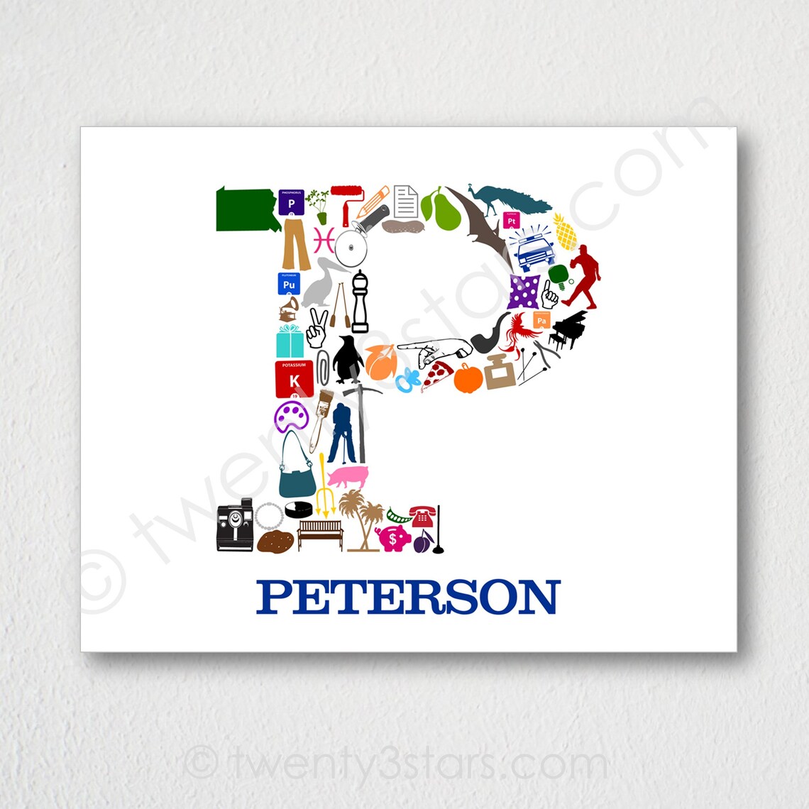 Letter P Poster Letter P is for Art P Nursery Wall Art - Etsy UK