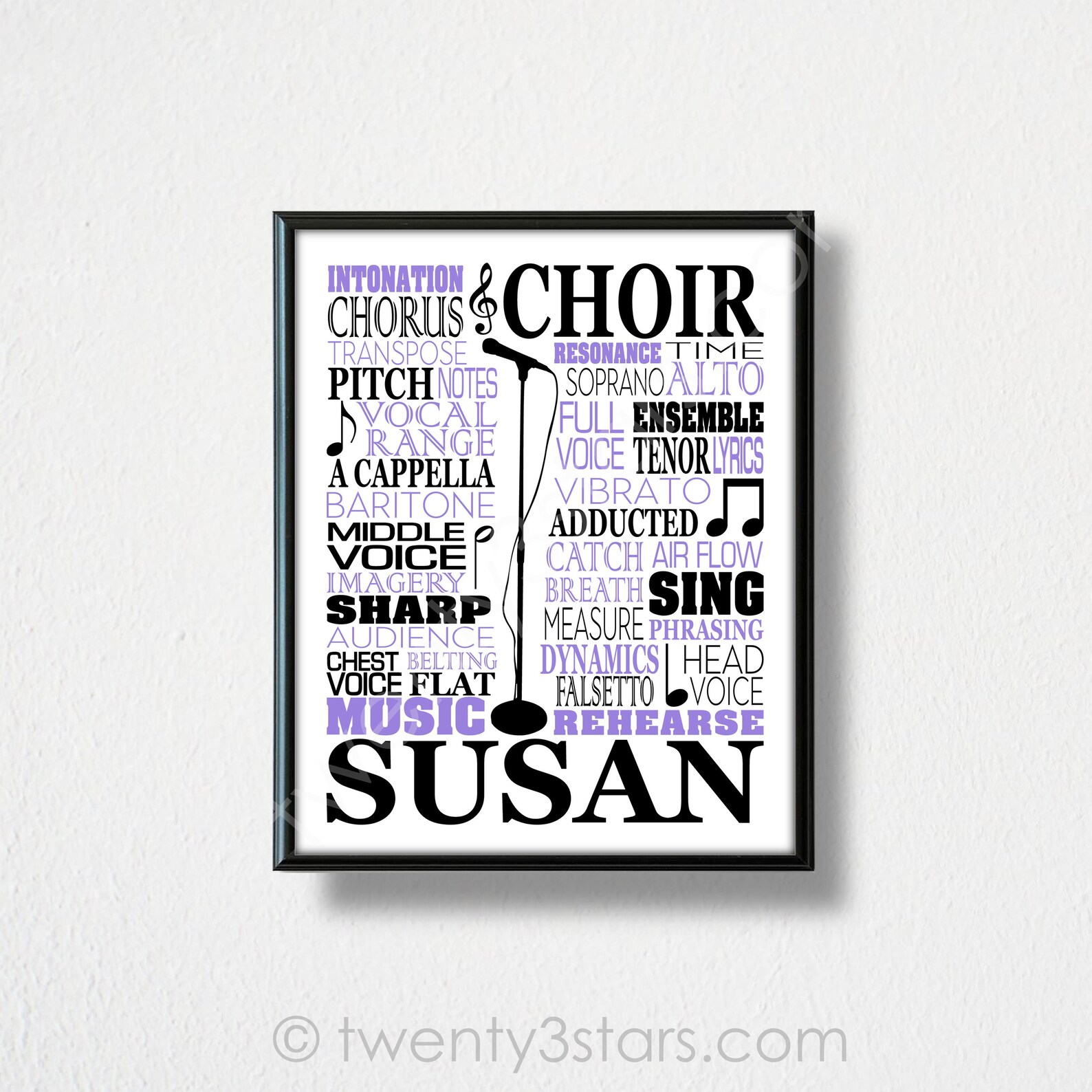 Choir Typography Poster Choir Teacher Gift Gift for Music - Etsy