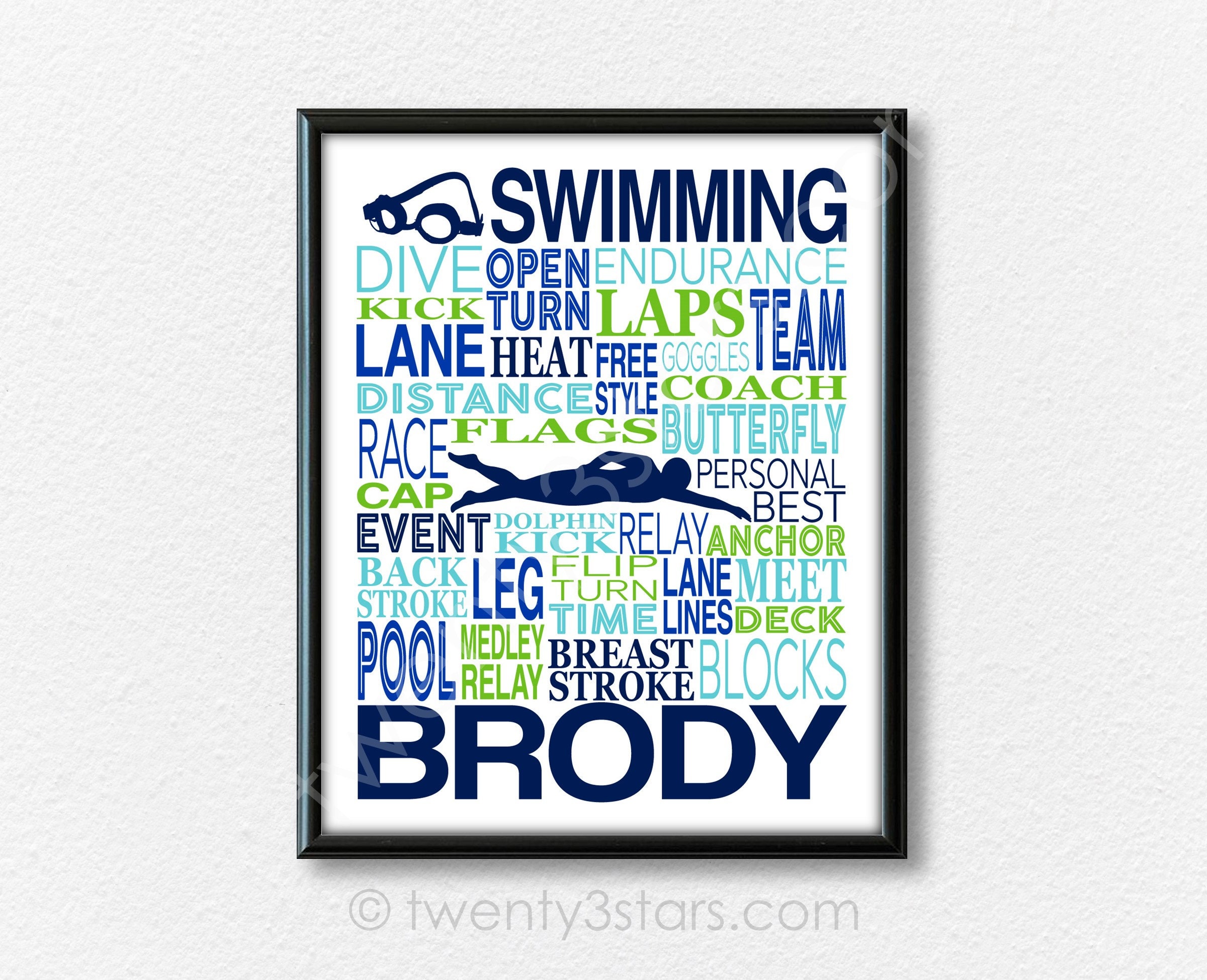 The Word Swim In Huge Letters