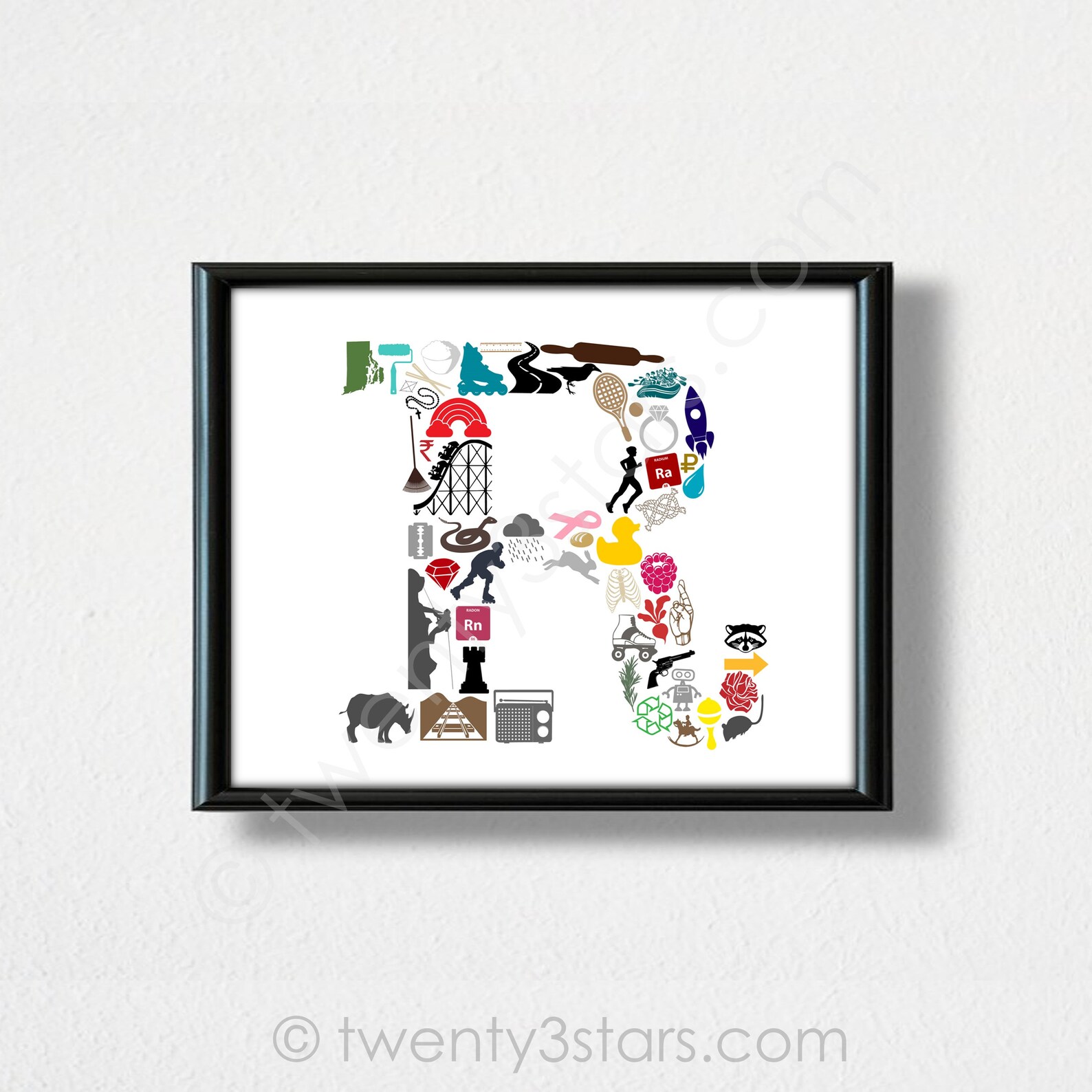 Letter R Poster Letter R is for Art R Nursery Wall Art - Etsy