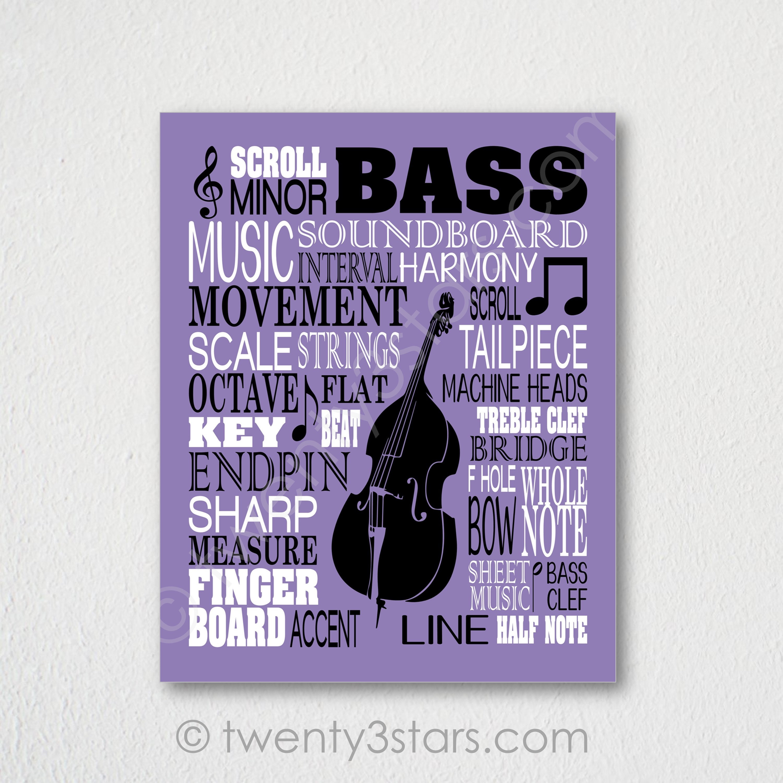 Bass Typography Poster Basist Wall Art Bass Player Gift - Etsy Nederland