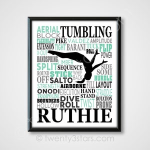 Boy's Trampoline Word Art, Trampolining Gift, Gift for Trampoline ...