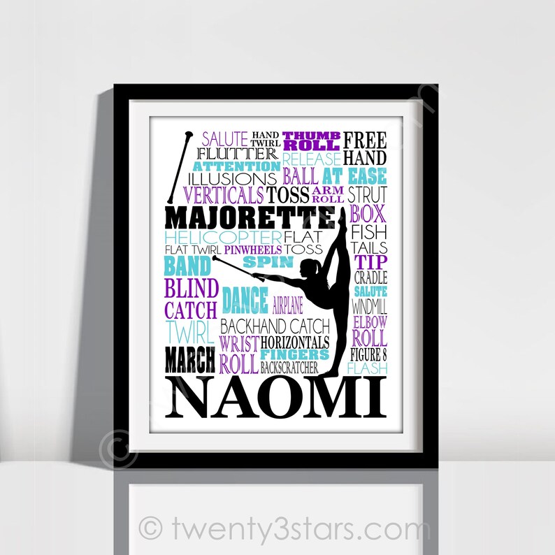 Custom Majorette Poster Gift Formajorette Drum Major Gift - Etsy