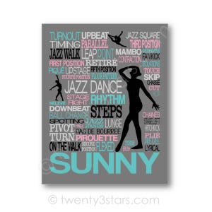 Tap Dance Word Art Tap Dancer Art Tap Gift for Her Custom Tap Dance ...