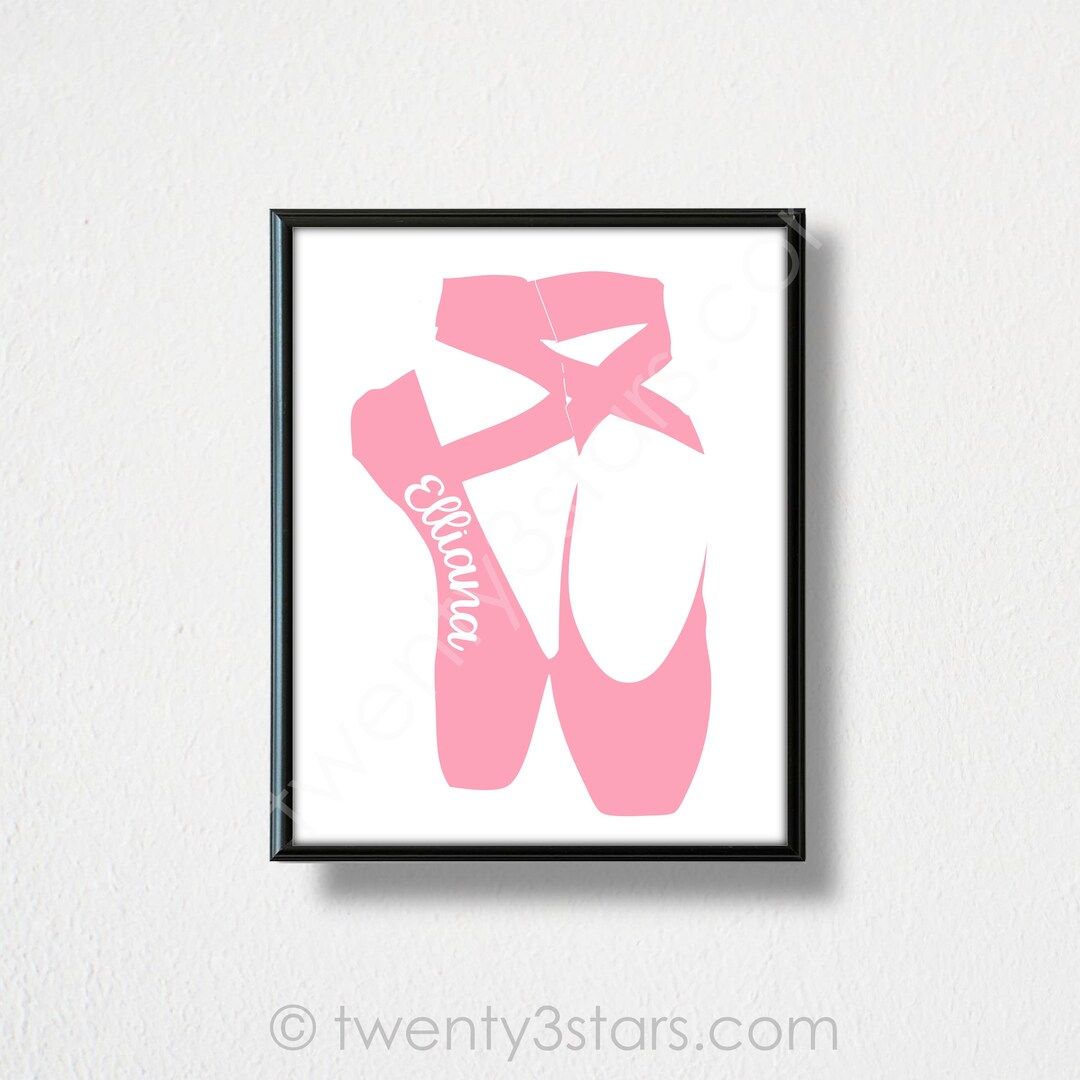 Ballet Slippers Poster Ballerina Art Personalized Ballerina - Etsy