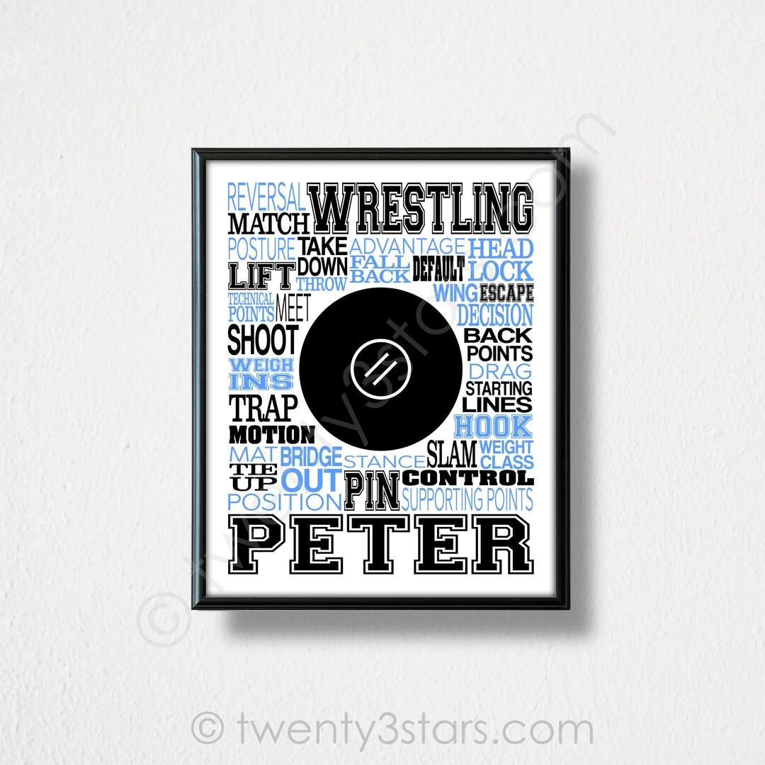 Wrestling Word Art Wrestler Art Print Wrestling Art Custom - Etsy New ...