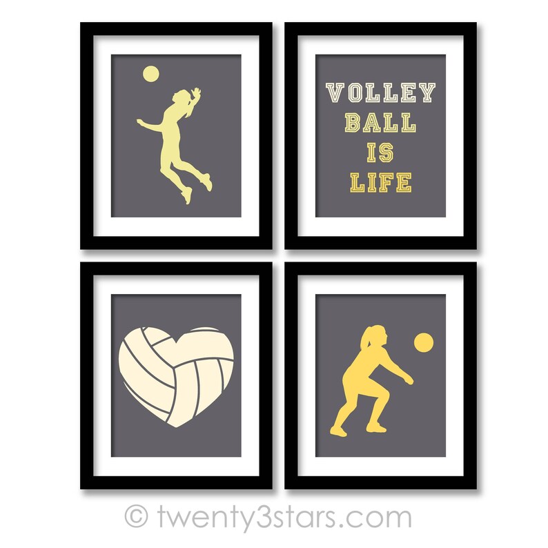 Volleyball Art Prints Volleyball Poster Art Volleyball - Etsy