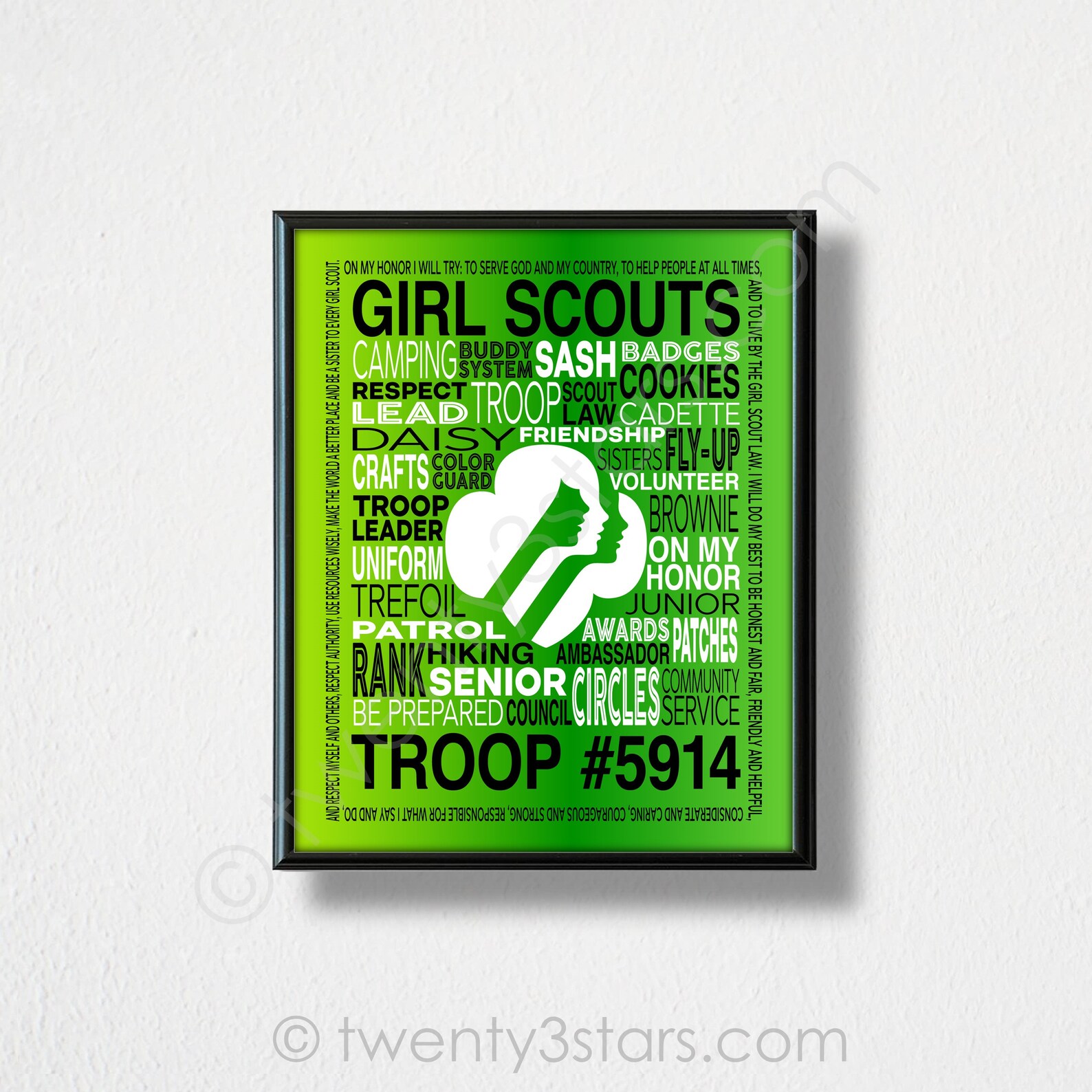 Girl Scouts Poster Girls Scouts Art Gift for Girl Scout - Etsy