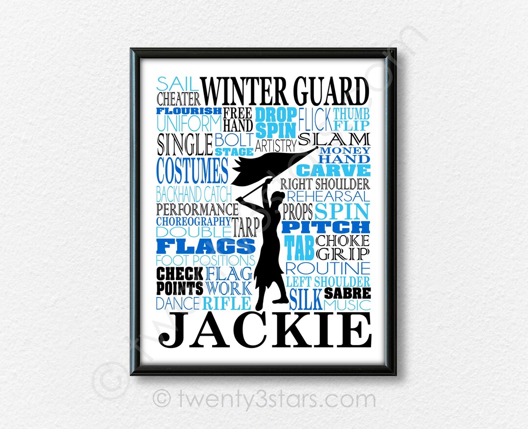 Winter Guard Poster, Winter Guard Wall Art, Winterguard Team Gift, Gift ...