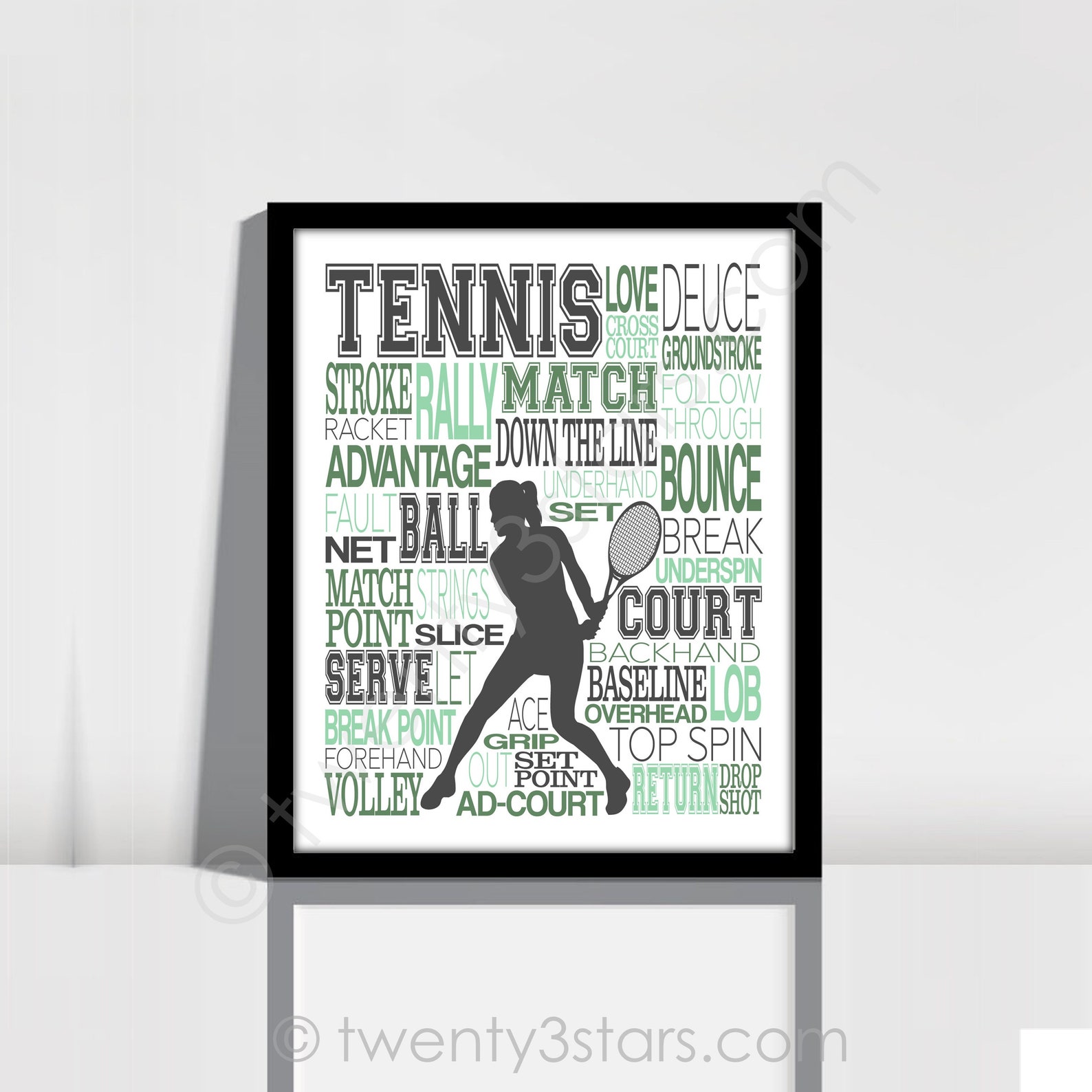Girl's Tennis Art Prints Tennis Art Tennis Poster - Etsy