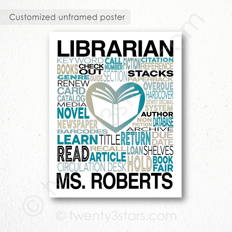 Librarian Poster - Etsy