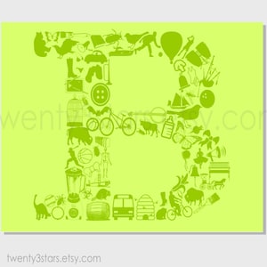 Letter B Poster Letter B is For Art B Nursery Wall Art | Etsy