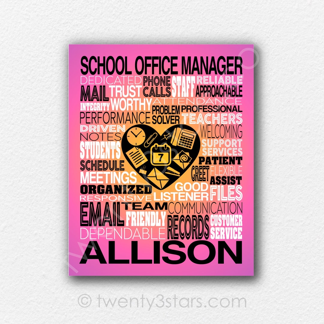 Custom School Administrator Poster: Personalized Office Gift - Etsy