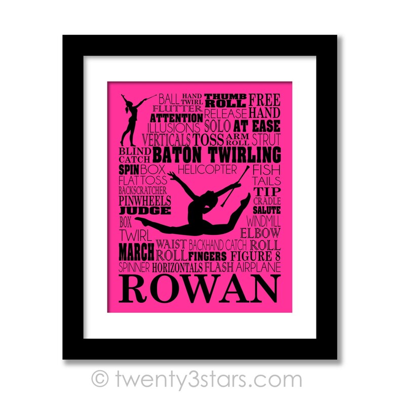 Custom Baton Twirling Poster Baton Team Gift Baton Twirler | Etsy Canada