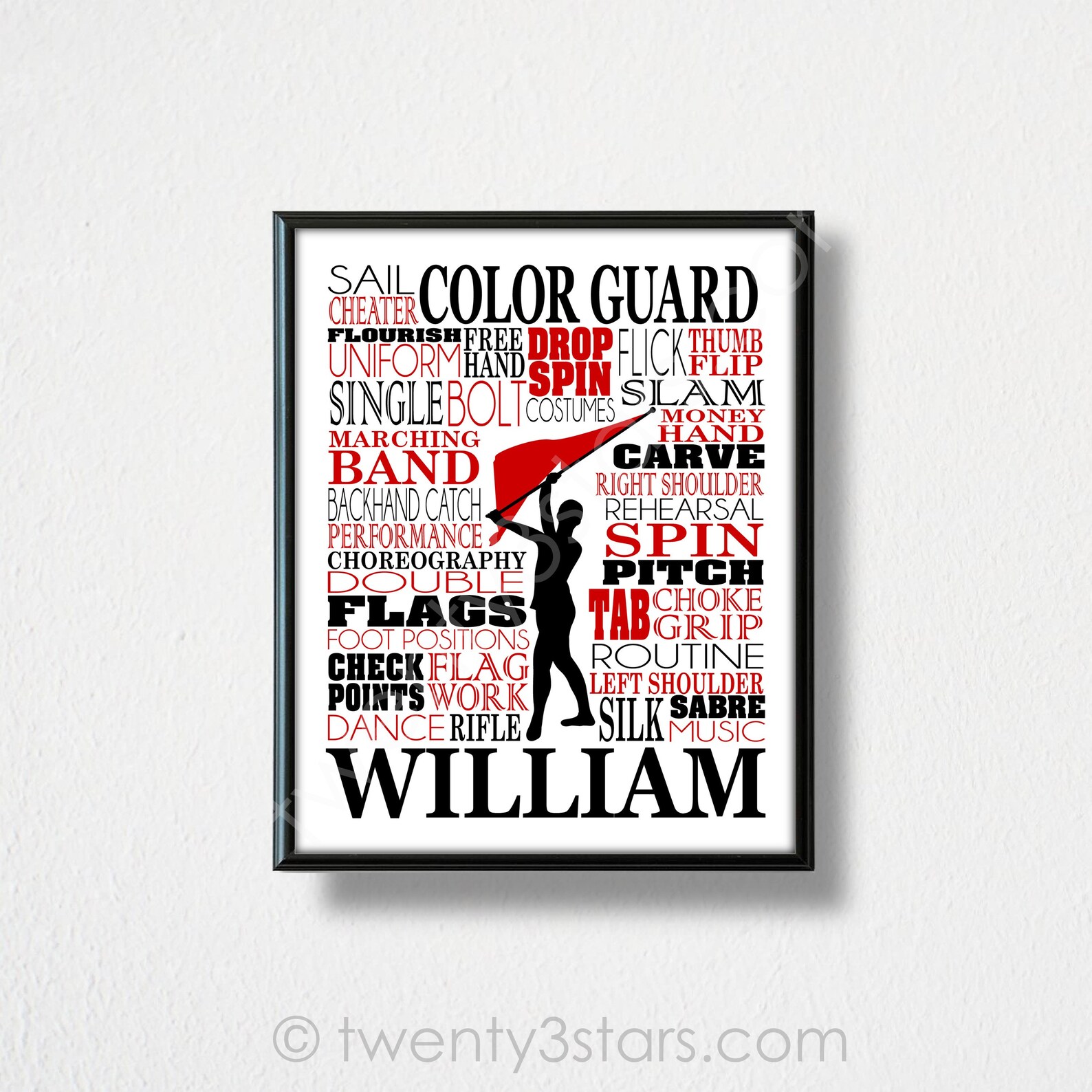 Custom Colorguard Poster Color Guard Wall Art Color Guard - Etsy