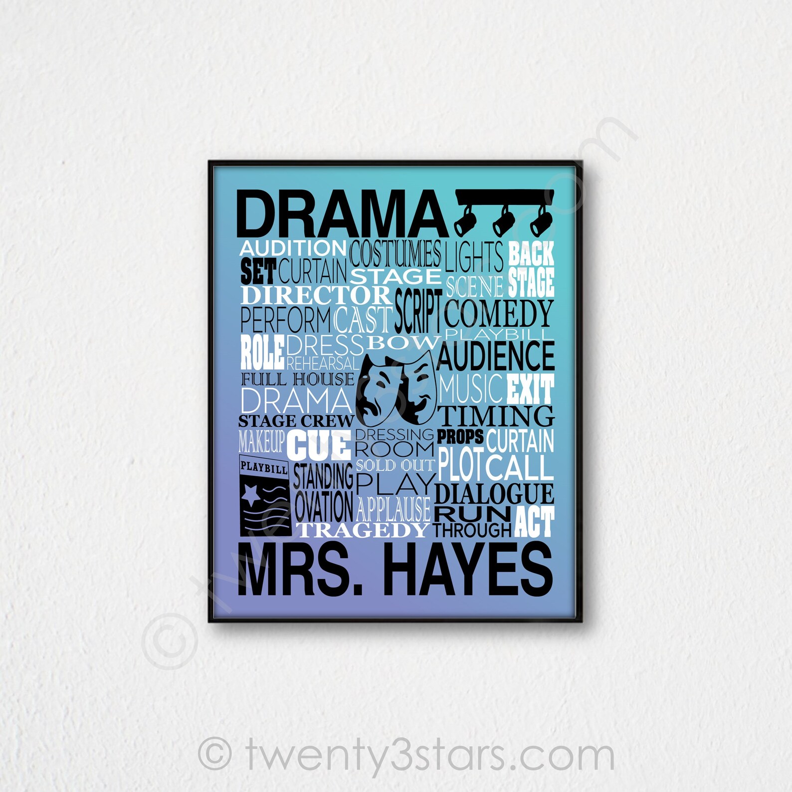 Drama Teacher Gift Theatre Teacher Gift Gift for Acting - Etsy