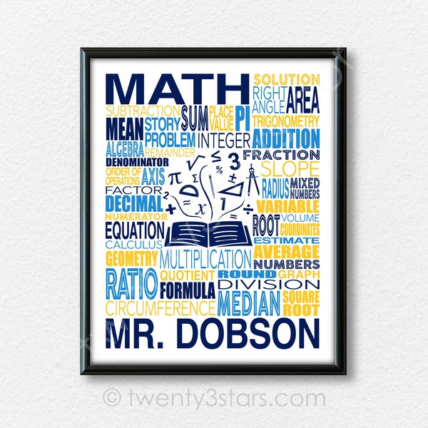 Buy Math Teacher Gift Online - Etsy