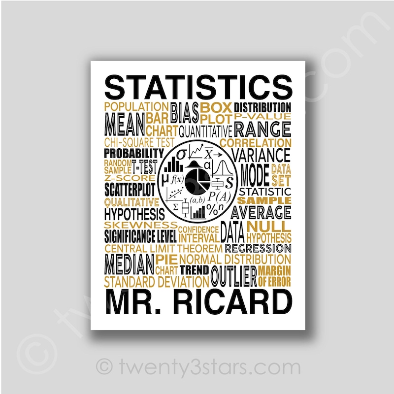 Statistics Poster - Etsy