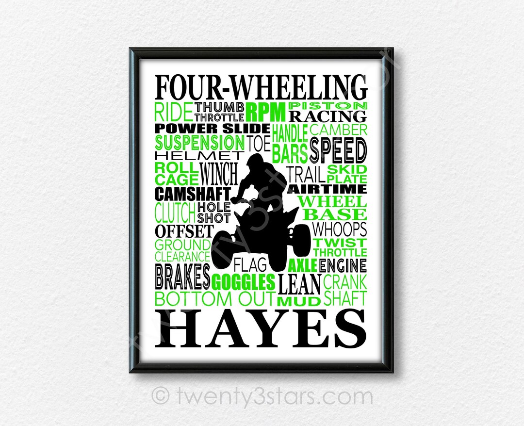 ATV Four-wheeling Poster ATV Poster Personalized Gift for - Etsy