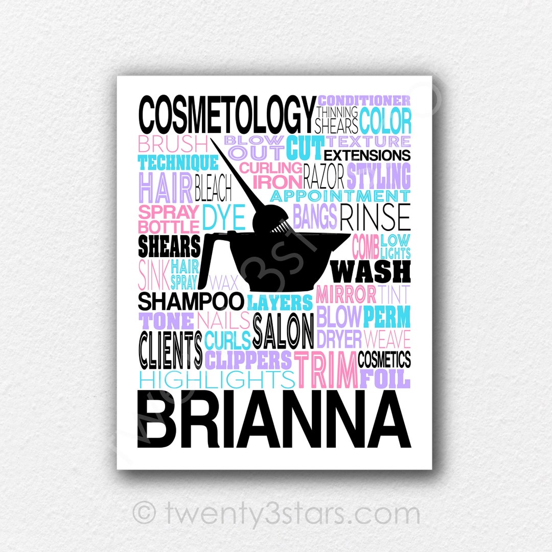 Cosmetologist Poster, Hairdresser Wall Art, Hair Stylist Poster ...